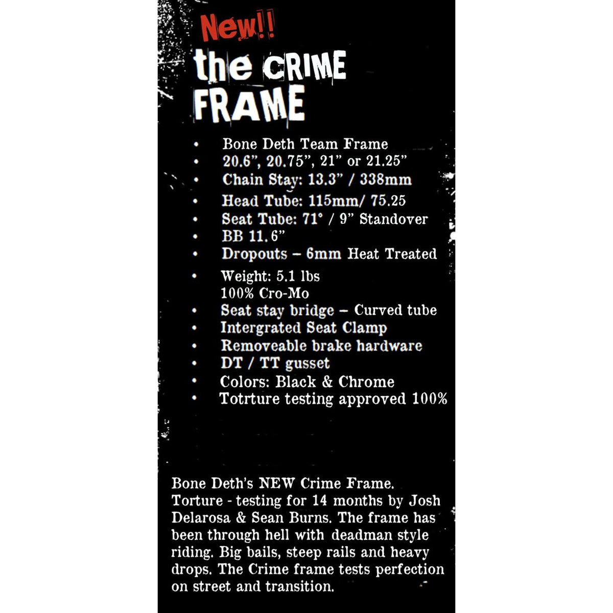 Bone Deth Crime Frame