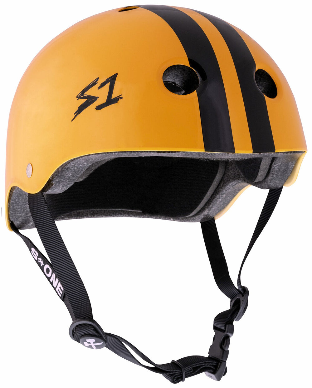 S-One Lifer Helmet / Bright Orange/Black Stripes